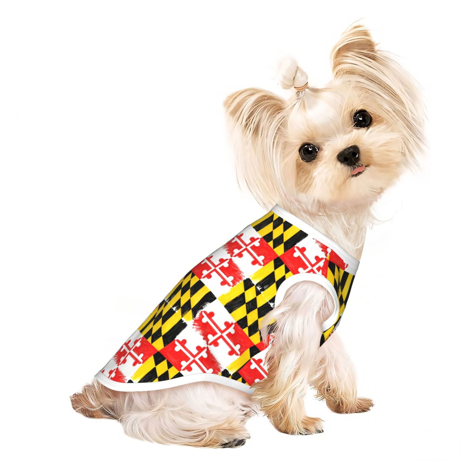 Dog Shirt for Small Dogs & Cats, Flag Of Maryland Pattern Puppy Clothes ...