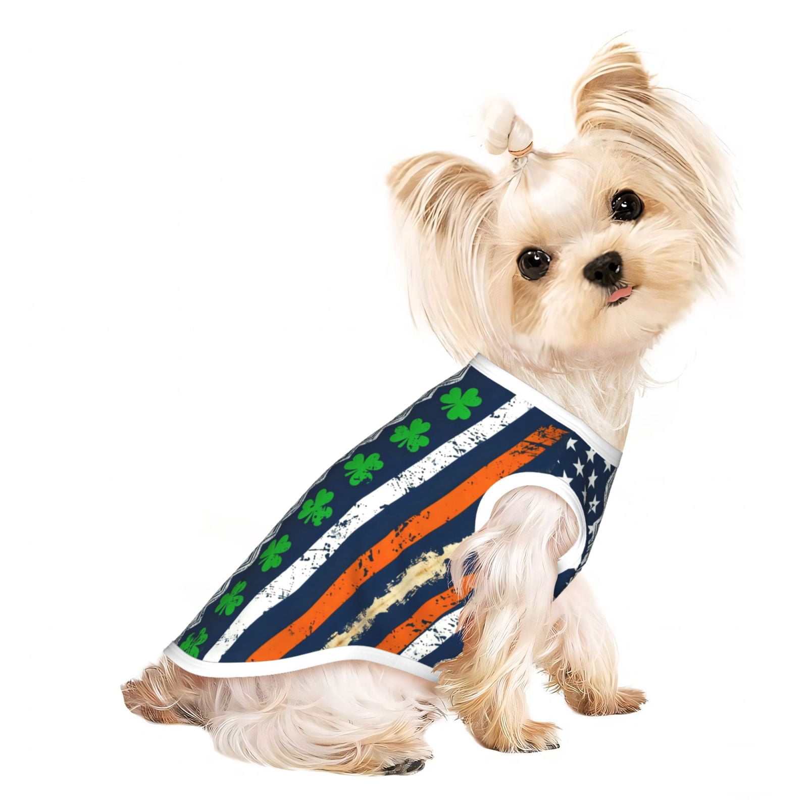 Dog Shirt for Small Dogs & Cats, Irish America Flag Shamrock Puppy ...