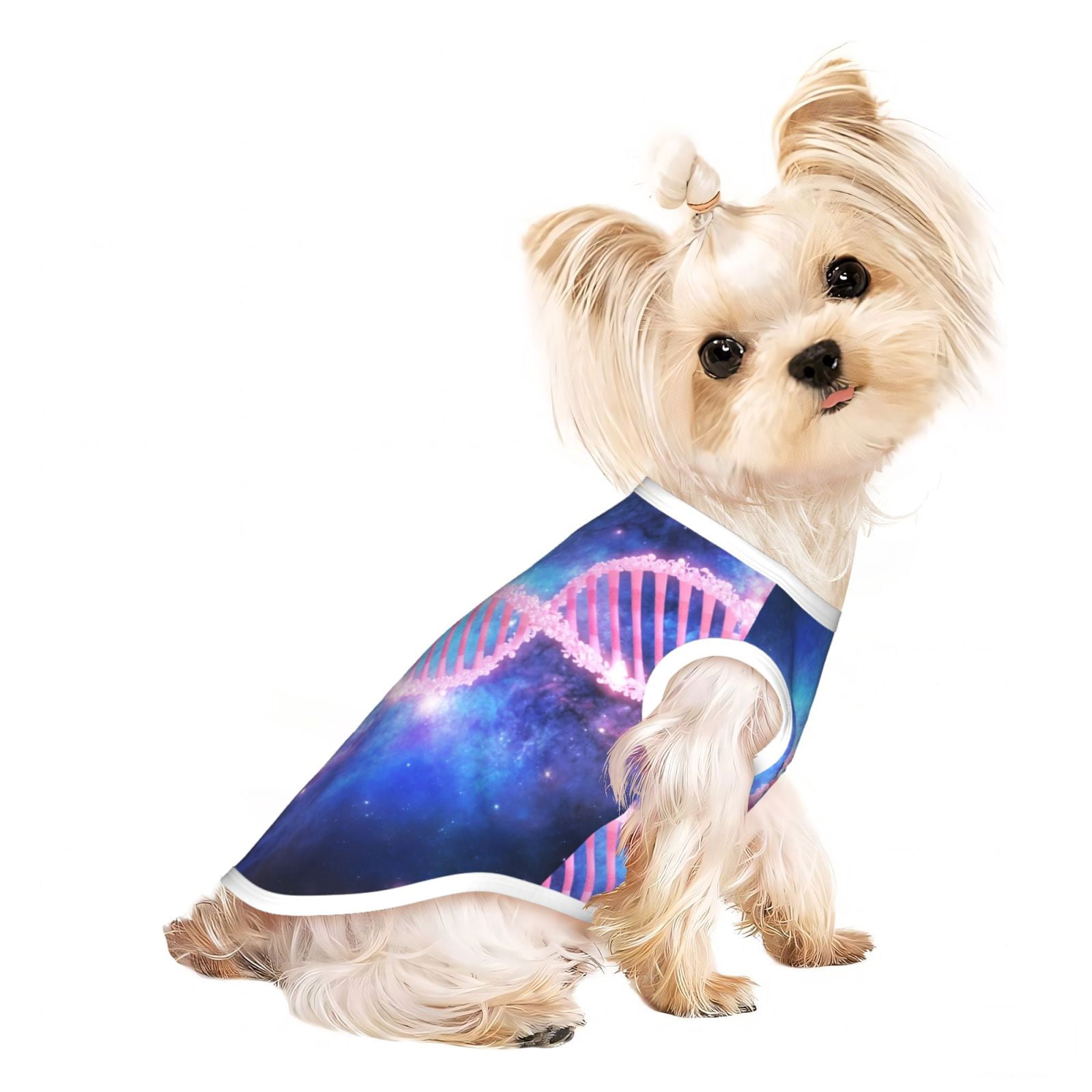 Dog Shirts Puppy Clothes Rainbow Glitter Double Helix Sleeveless Vests ...