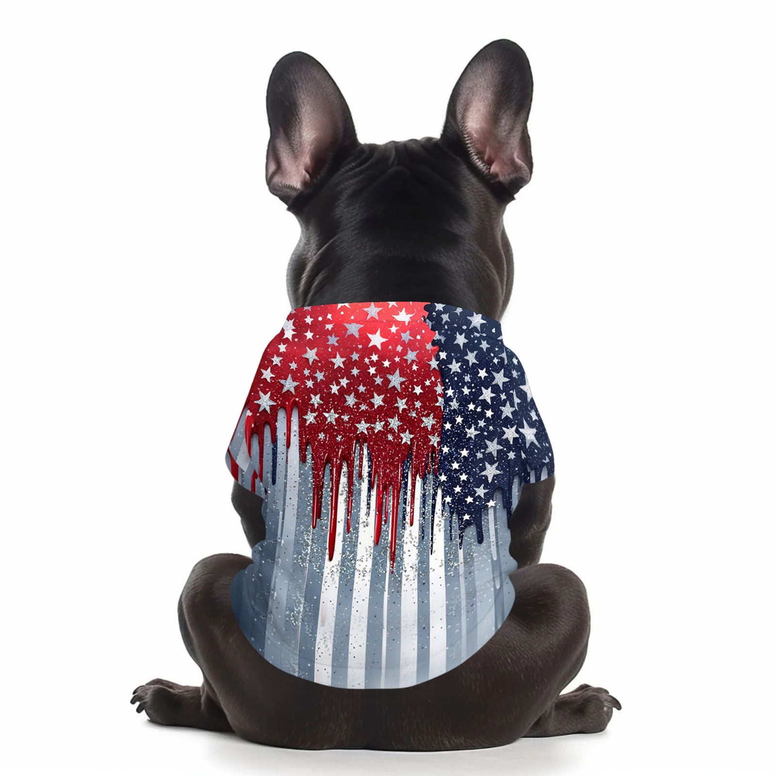 Dog Shirts for Small Dogs Glitter Patriotic Pet Apparel, 15X11 in Large ...
