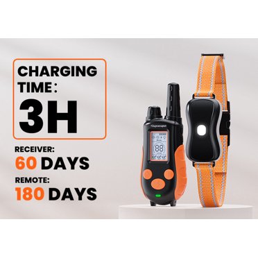 Petrainer PET998DBB2 100% Waterproof Dog Shock Collar with Remote Dog Training Collar with Beep ...