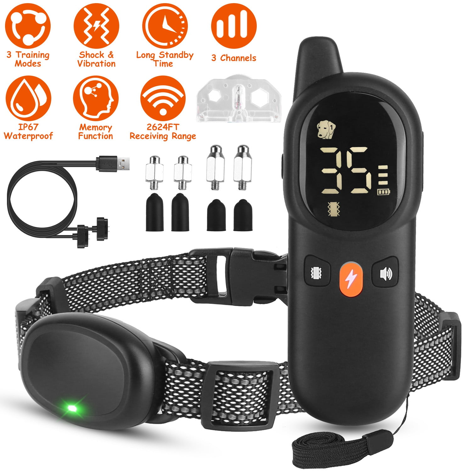 Dog Shock Collar TeqHome Electric Dog Training Collar with Remote ...