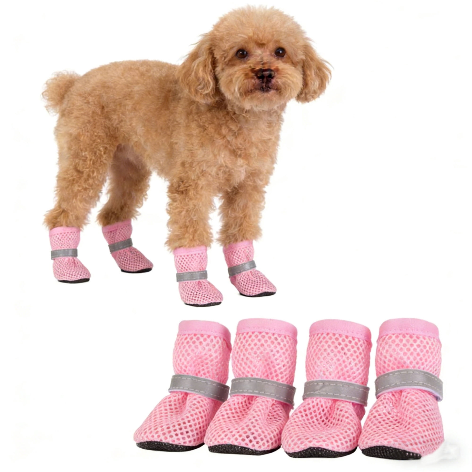 Dog Shoes Breathable Mesh Boots,Summer Breathable Dog Boots Nonslip ...