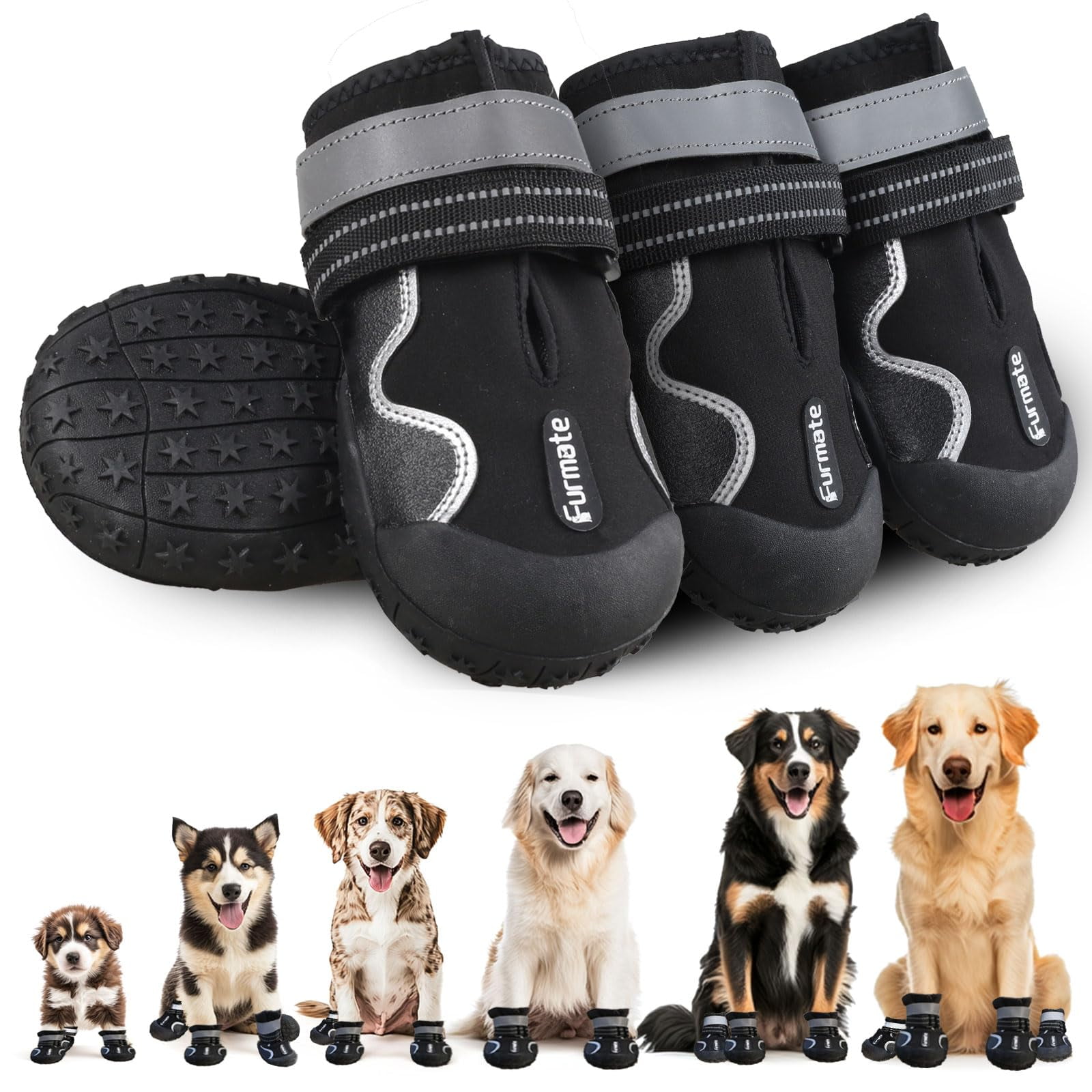 Dog Shoes for Large Small Medium Dogs,Dog Booties for Indoor Hardfloors ...