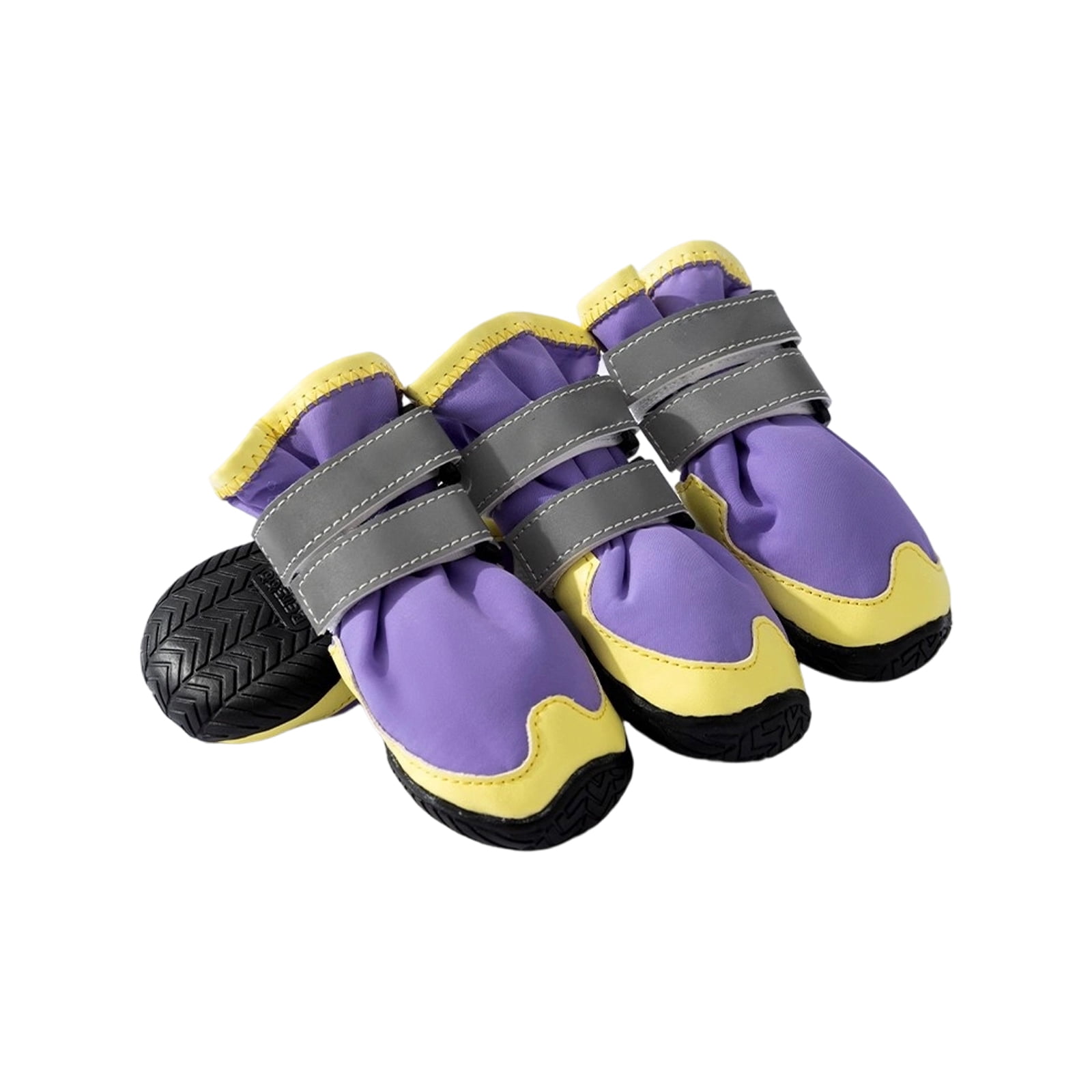 Dog Shoes For Medium Large Dogs, Fleece-Lined Double Buckle Pet ...