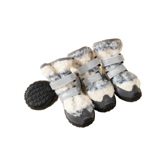 Dog Shoes for Medium Large Dogs, Fleece Lined Winter Boots for Medium ...
