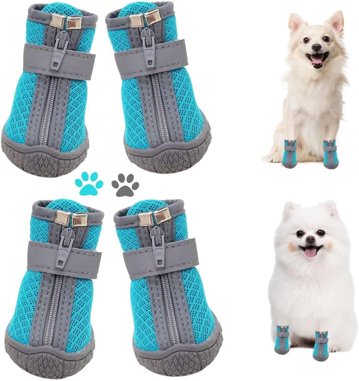 Dog Shoes for Small Dogs, Puppy Dog Boots & Paw Protector for Winter ...