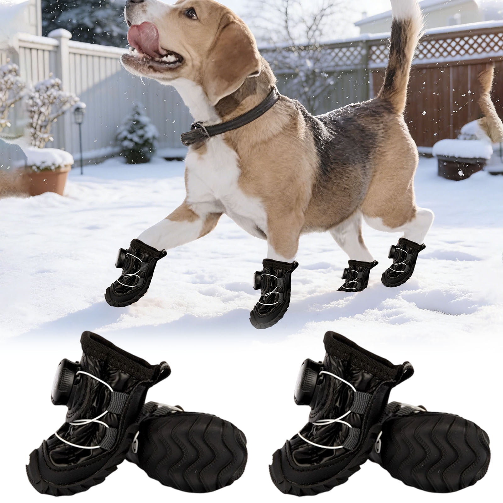 Dog Shoes for Small Dogs,Puppy Dog Boots & Paw Protector for Winter ...