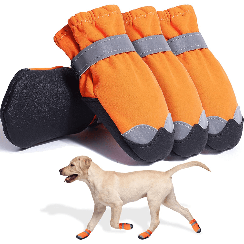 Dog Shoes Waterproof Dog Boots with Anti Slip Sole Breathable Reflective Paw Protectors Booties for Hot Pavement Summer Winter Snow Hiking Walking Walmart