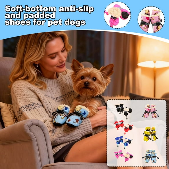 Dog Shoes for Winter,4pc dog winter boots,Waterproof Winter Pet Dog ...
