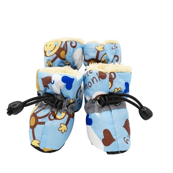 Dog Shoes for Winter, Dog Boots & Paw Protectors, Fleece Warm Snow ...