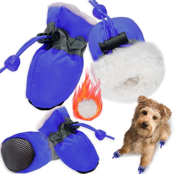 Dog Shoes for Winter Dogs Boots & Paw Protector Warm Pet Booties for ...