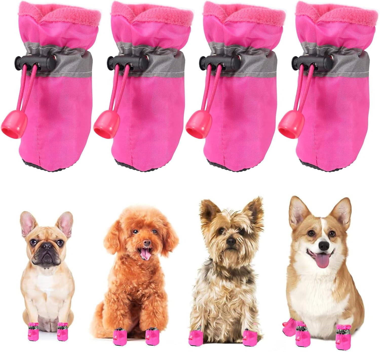 Dog Shoes for Small Dogs, Anti-Slip Dog Booties and Paw Protectors, Dog ...