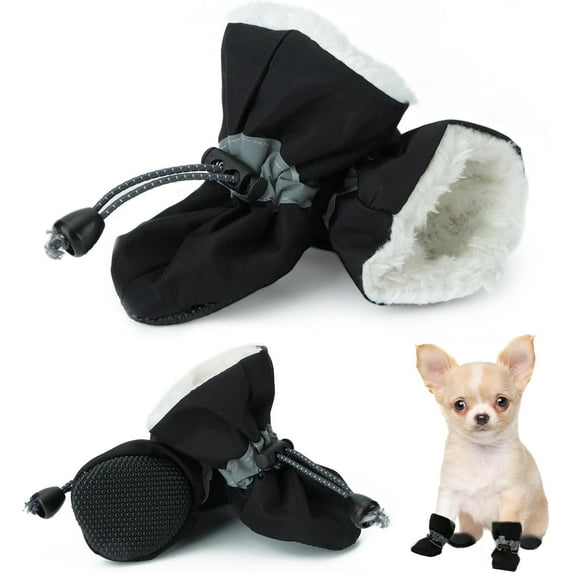 Dog Shoes for Winter Dogs Boots & Paw Protector Warm Snow Booties Small ...