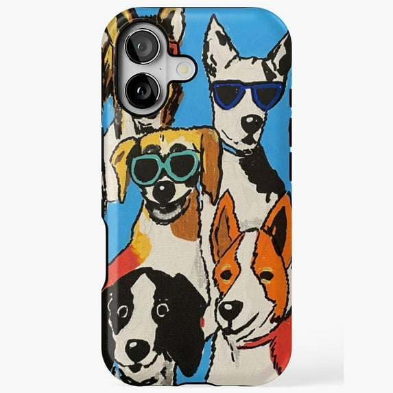 Dog Show Illustration Fun Pup Art Phone Case with iPhone 17 to 11 Pro ...