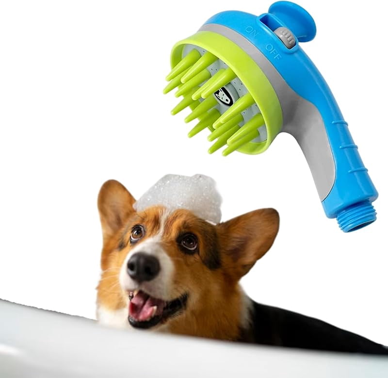 Dog Shower Attachment, Dogs Shower Brush Attachment with Massage Head ...