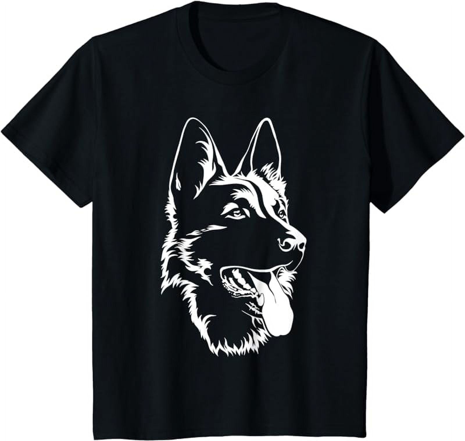 Dog Silhouette Sating-german Shepherd T-Shirt - Walmart.com