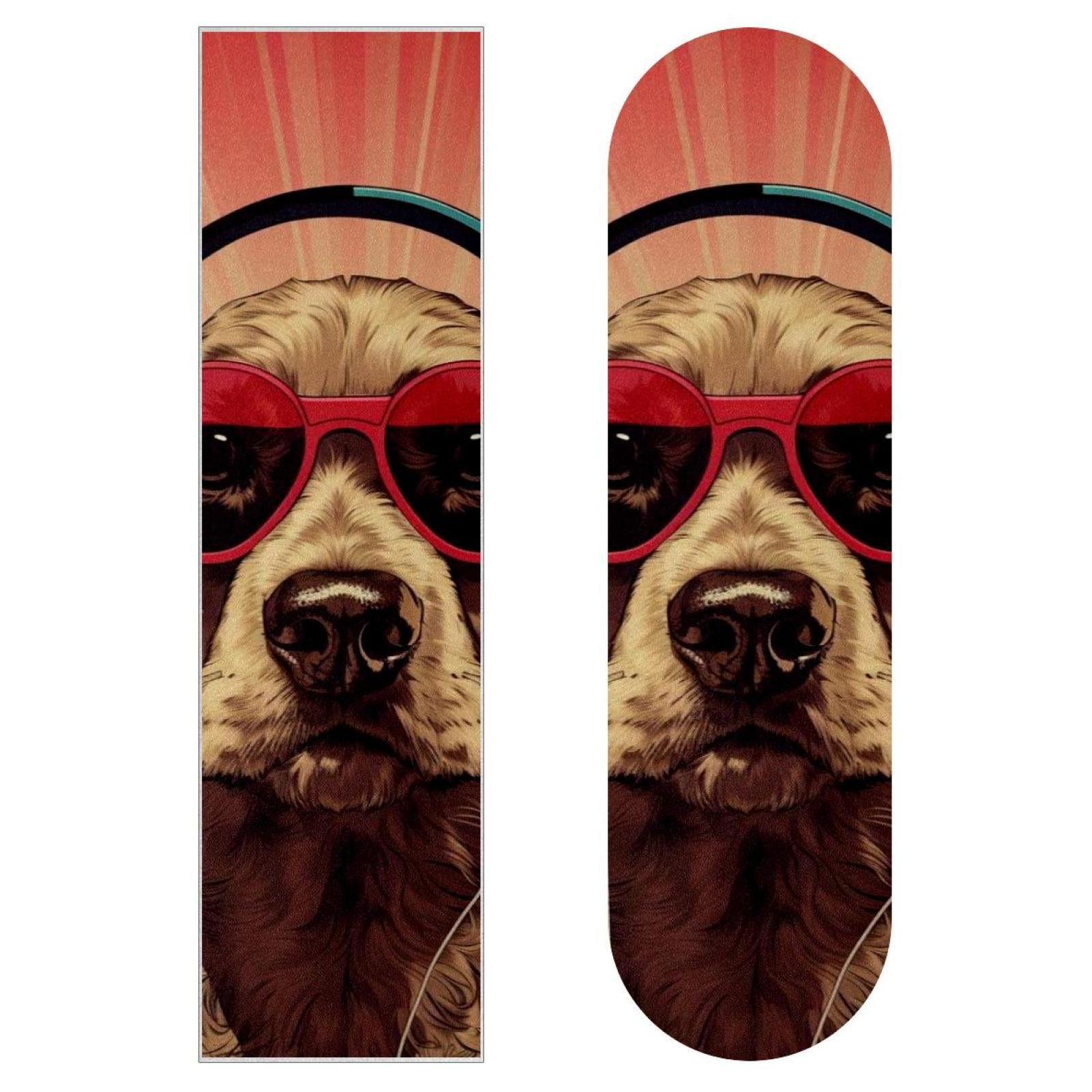 Dog Skateboard Stickers Pack of Two | Emery Surface, PVC Back | 8.8x32 ...