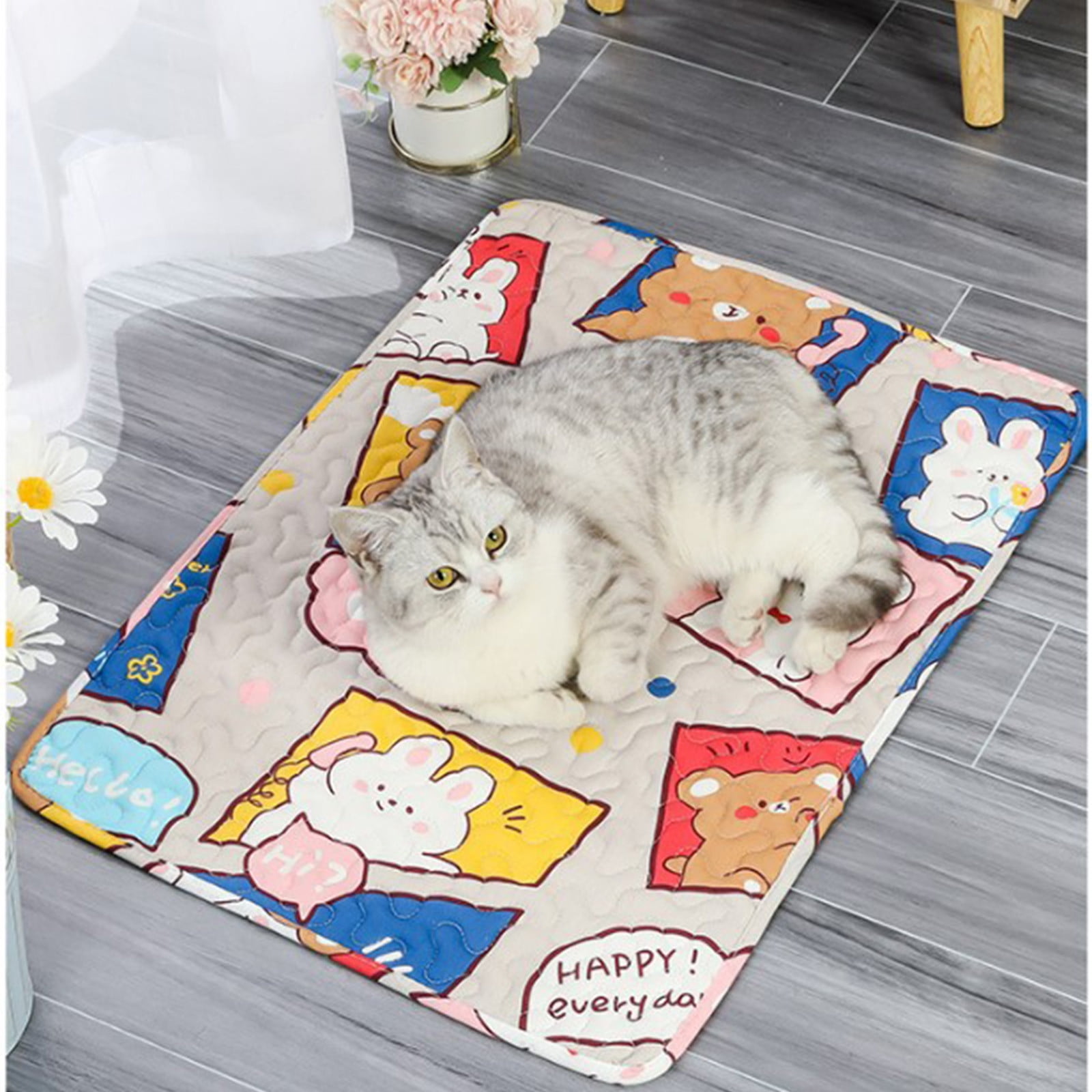 Dog Sleeping Mat Kennel Pad Soft Washable Pet Bed Size 19.7x15.7x0.4 ...