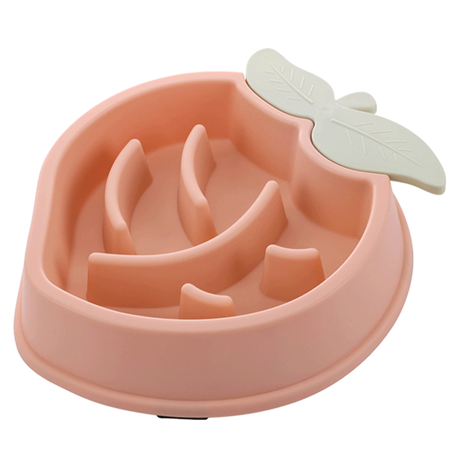 Dog Slow Feeder Bowl Peach Shaped Anti-Gulping Pet Slower Food Feeding ...