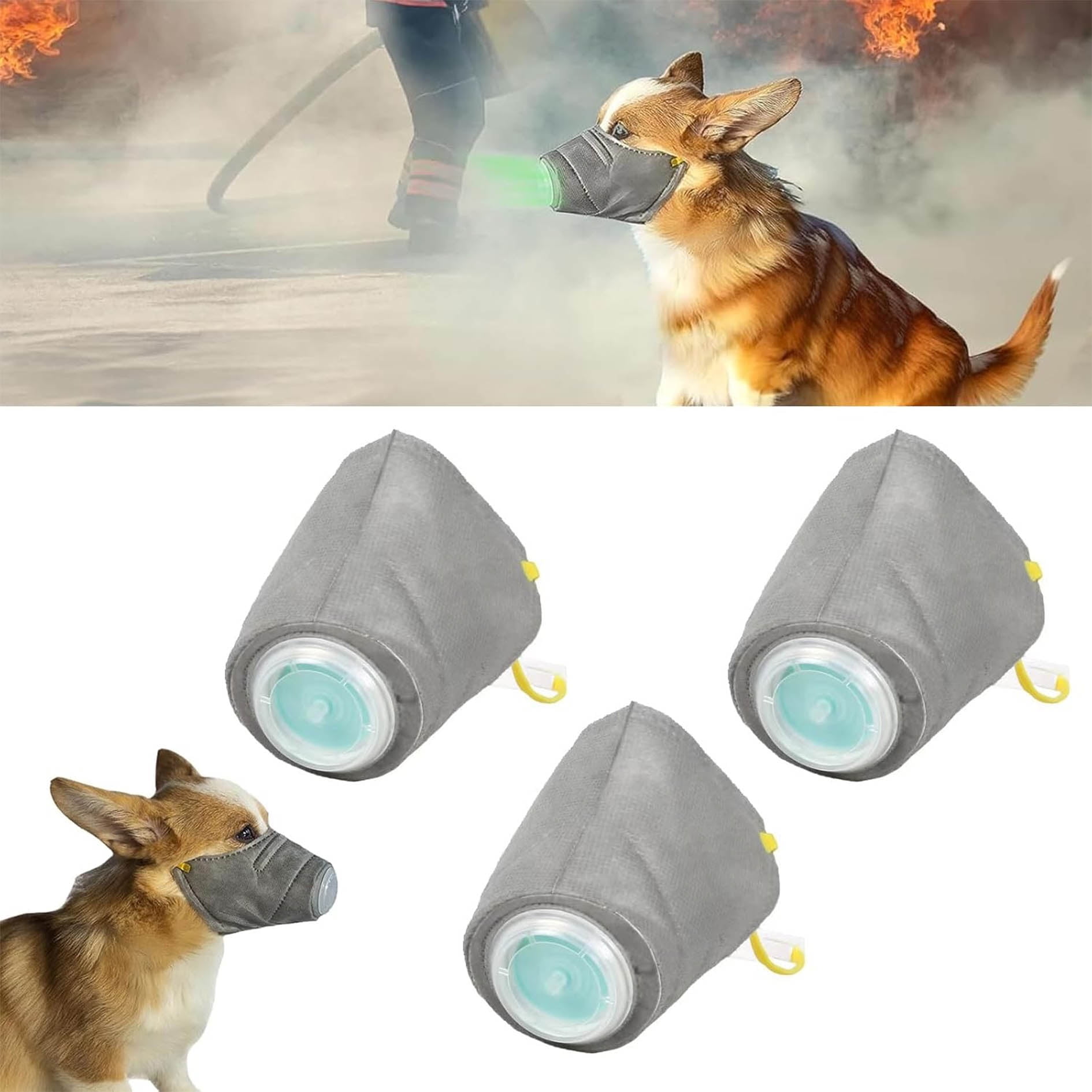 Dog Smoke Respirator Mask, Dog Air Filter Mask, Adjustable Reusable ...