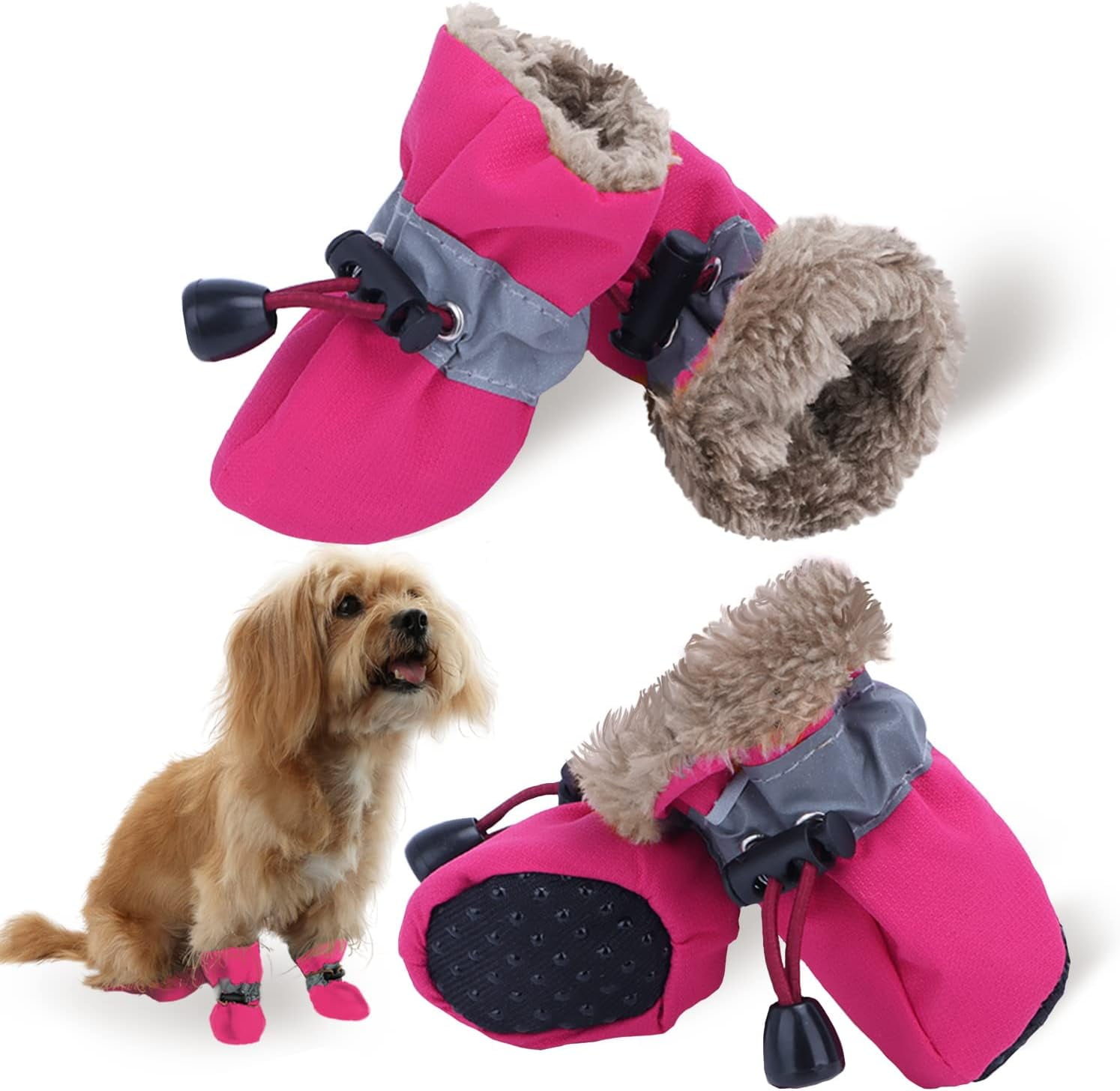 Dog Snow Boots, Dog Shoes for Winter, Dog Winter Boots for Small Medium ...