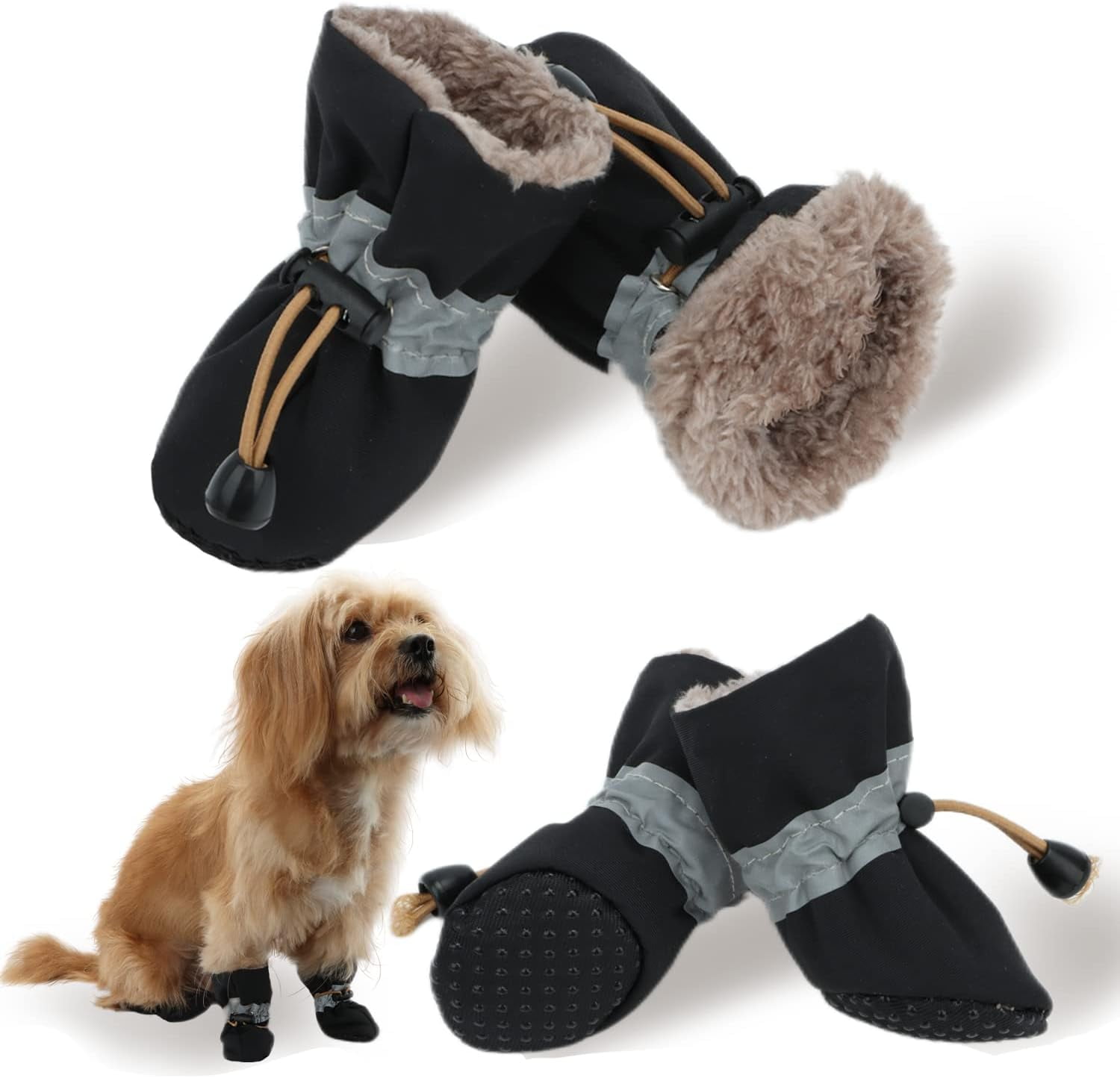 Dog Snow Boots, Dog Shoes for Winter, Dog Winter Boots for Small Medium ...