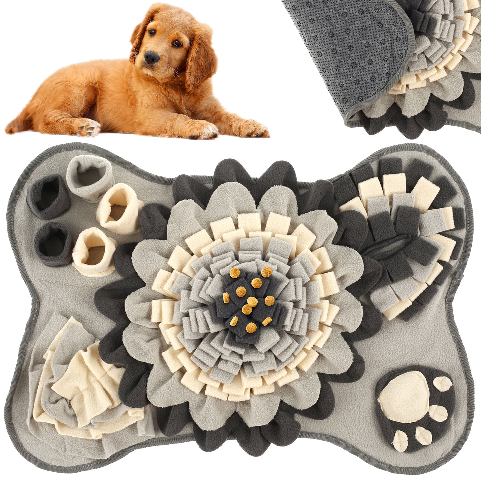 Dog Snuffle Mat Funny Dogs Sniff Pad Soft Polyester Dog Treat Dispenser ...