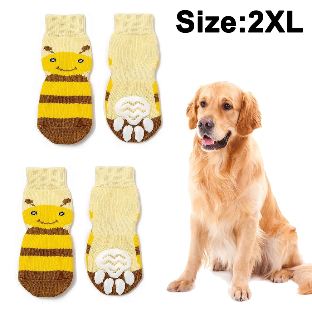 Dog Socks Non-Slip Pet Socks with Rubber Reinforcement Knit Socks for ...