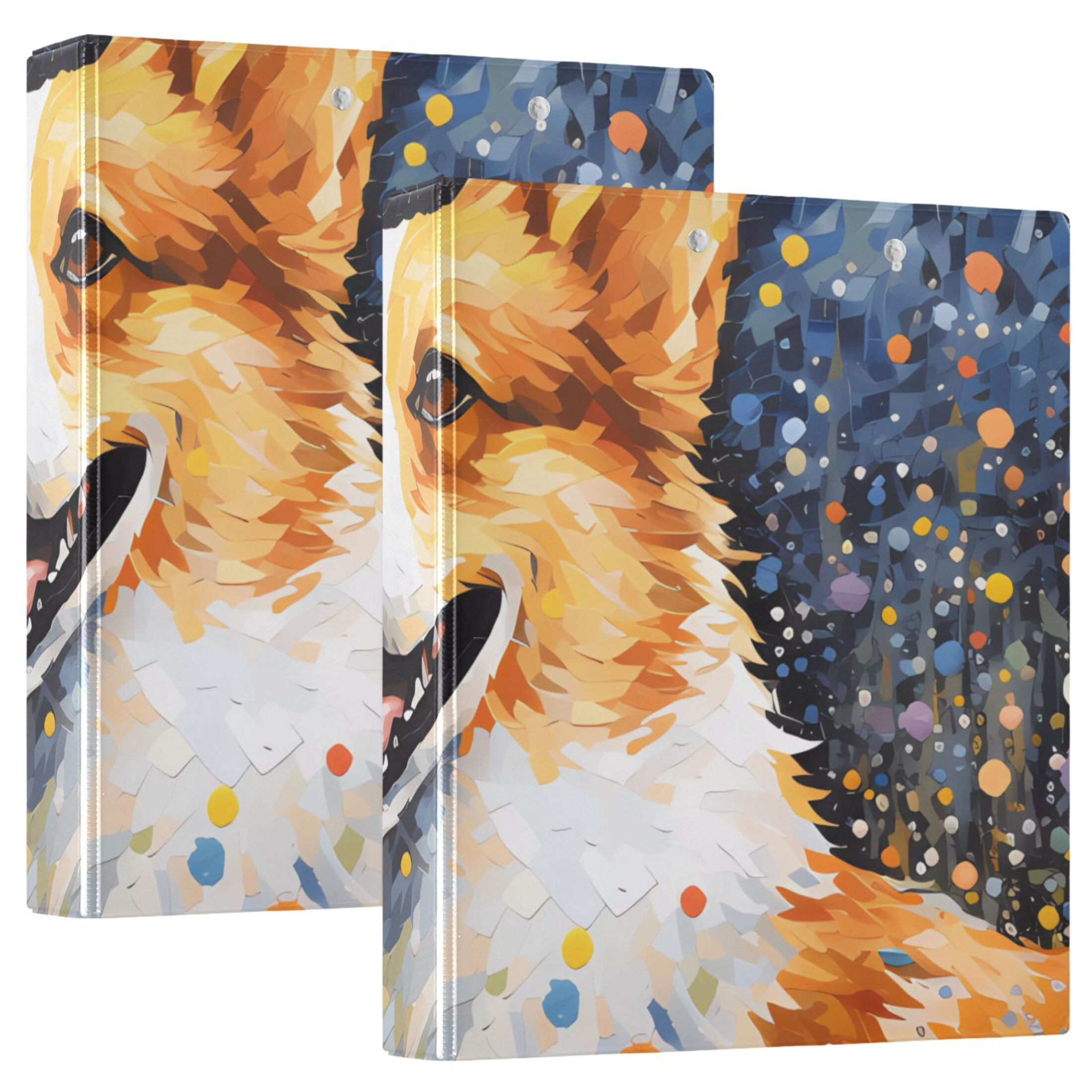 Dog Spots Painting 3 Ring Binders 1.5 inch Hardcover File Folders with ...