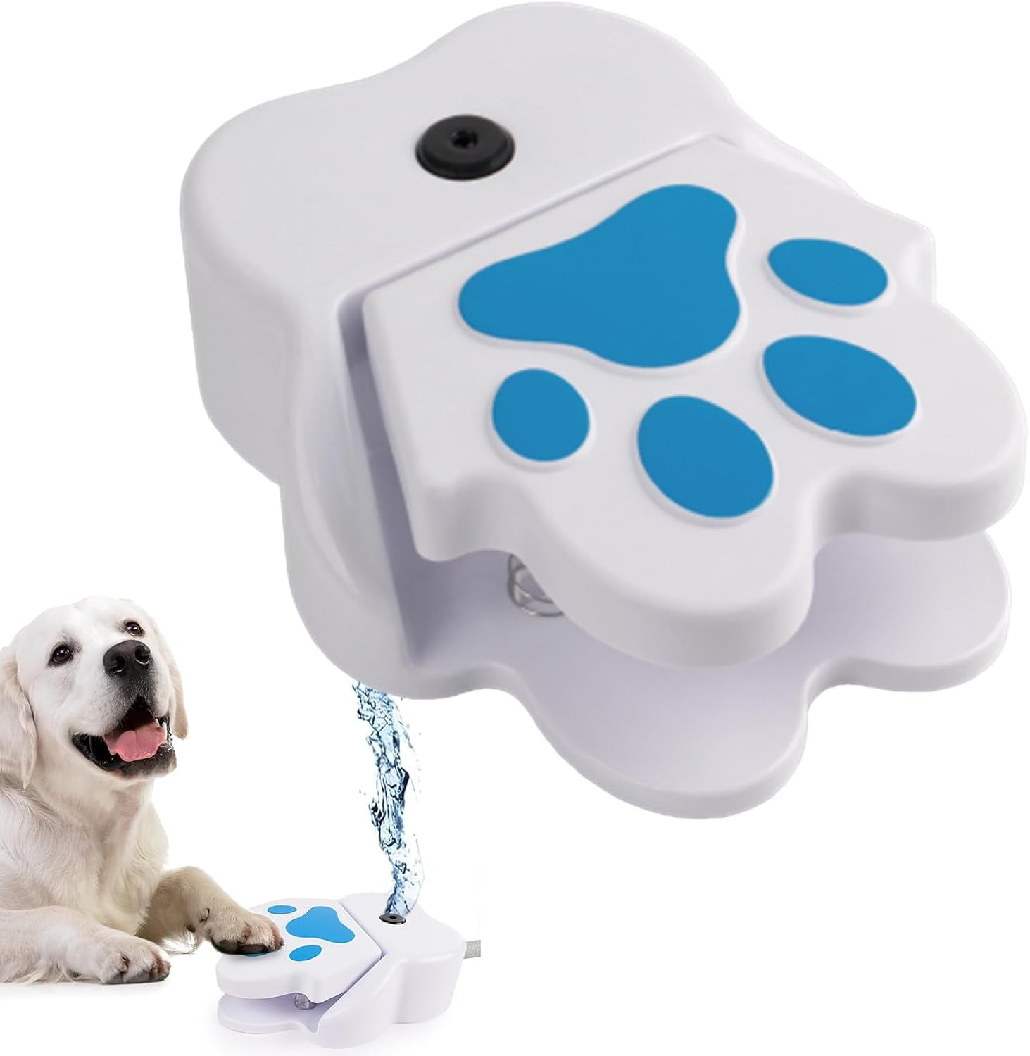 Dog Sprinkler Paw Activated Water Fountain Step on Drinking Water Toys ...