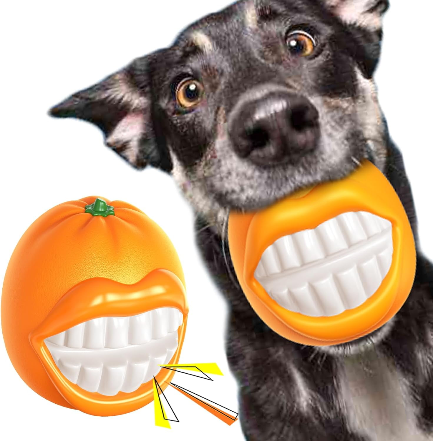 Dog Squeak Chew Toys Tough Ball for Medium/Large/Extra Aggressive ...