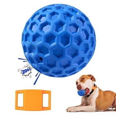 Petbobi Durable Play Chew Indestructible Dog Squeaky Balls, Natural ...