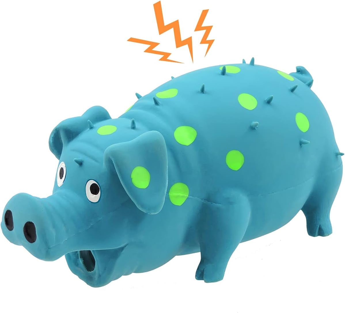 Dog Squeaky Toy, Dots Latex Dog Chew Toys with a Oinks Sound Squeaker ...