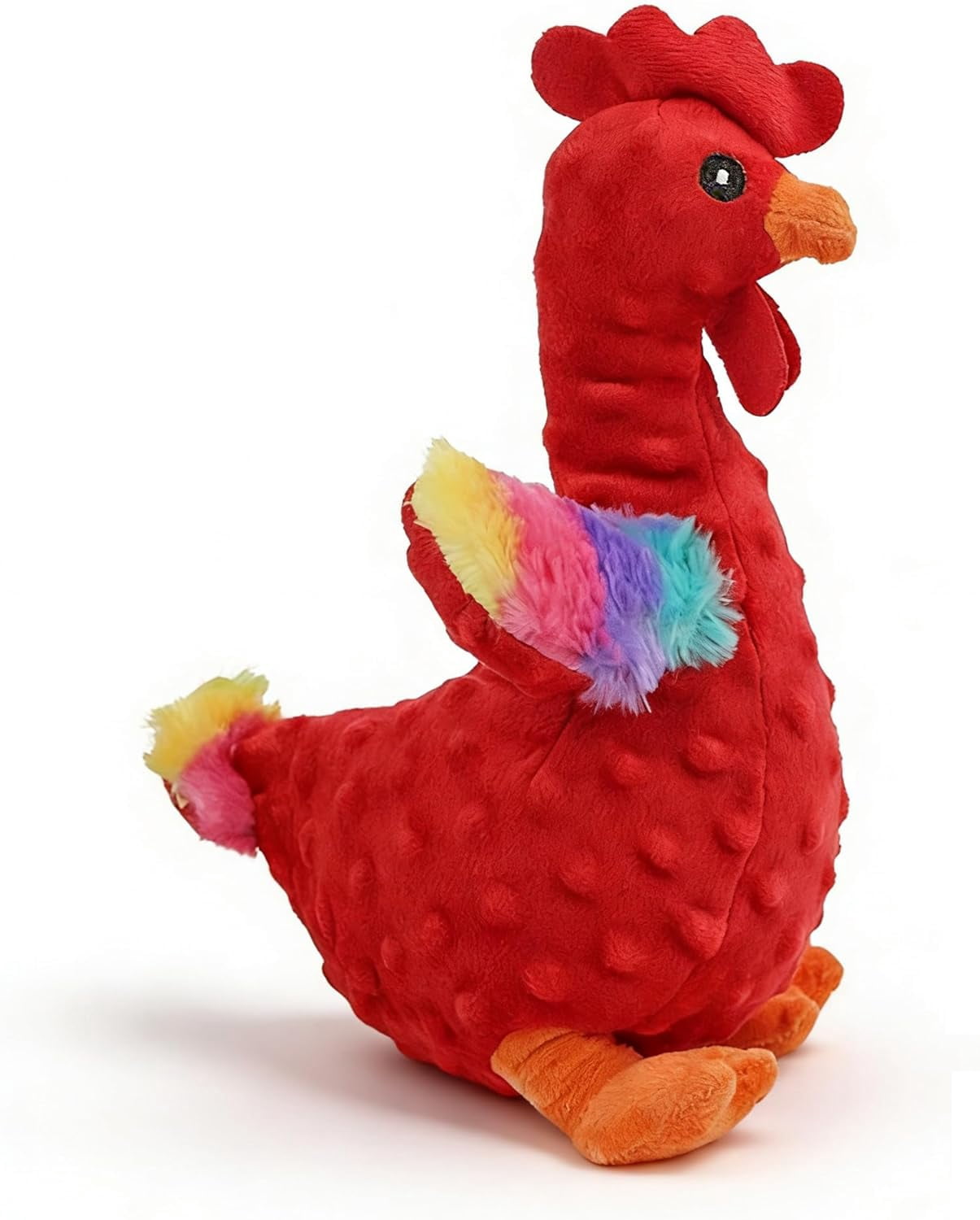 Dog Teeth Cleaning Toy, Knotted Tri Color Rooster with Squeaky Sound ...