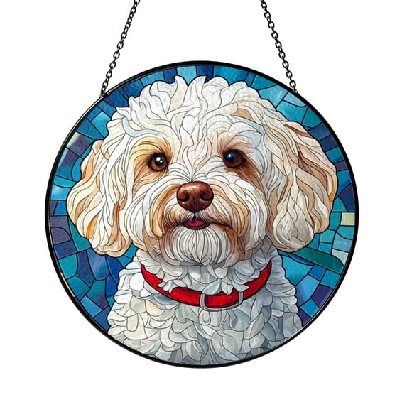 Dog Stained Glass Style Suncatcher – Window Decor - Walmart.com