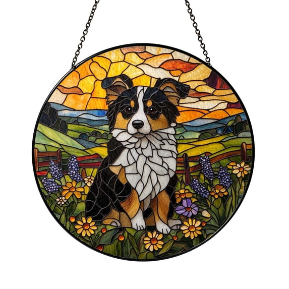 Dog Stained Glass Suncatcher – Decorative Window Accent - Walmart.com