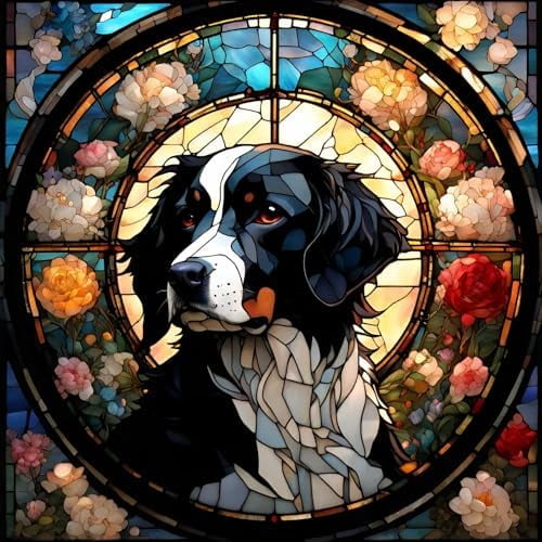 Dog Stained Glass Window Puzzle 1000 Pieces Adult Puzzle - Home ...
