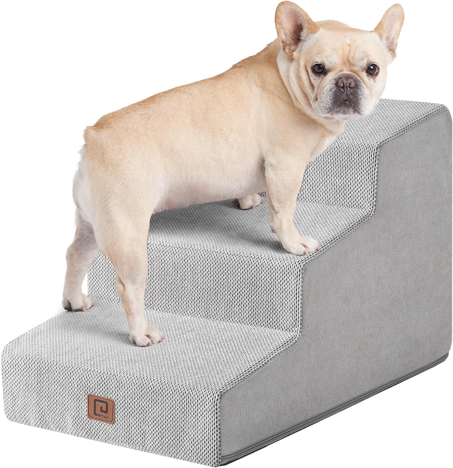 Dog Stairs 15.7”H, 3-Step Slope Dog Stairs for Couch and Sofa, Pet ...