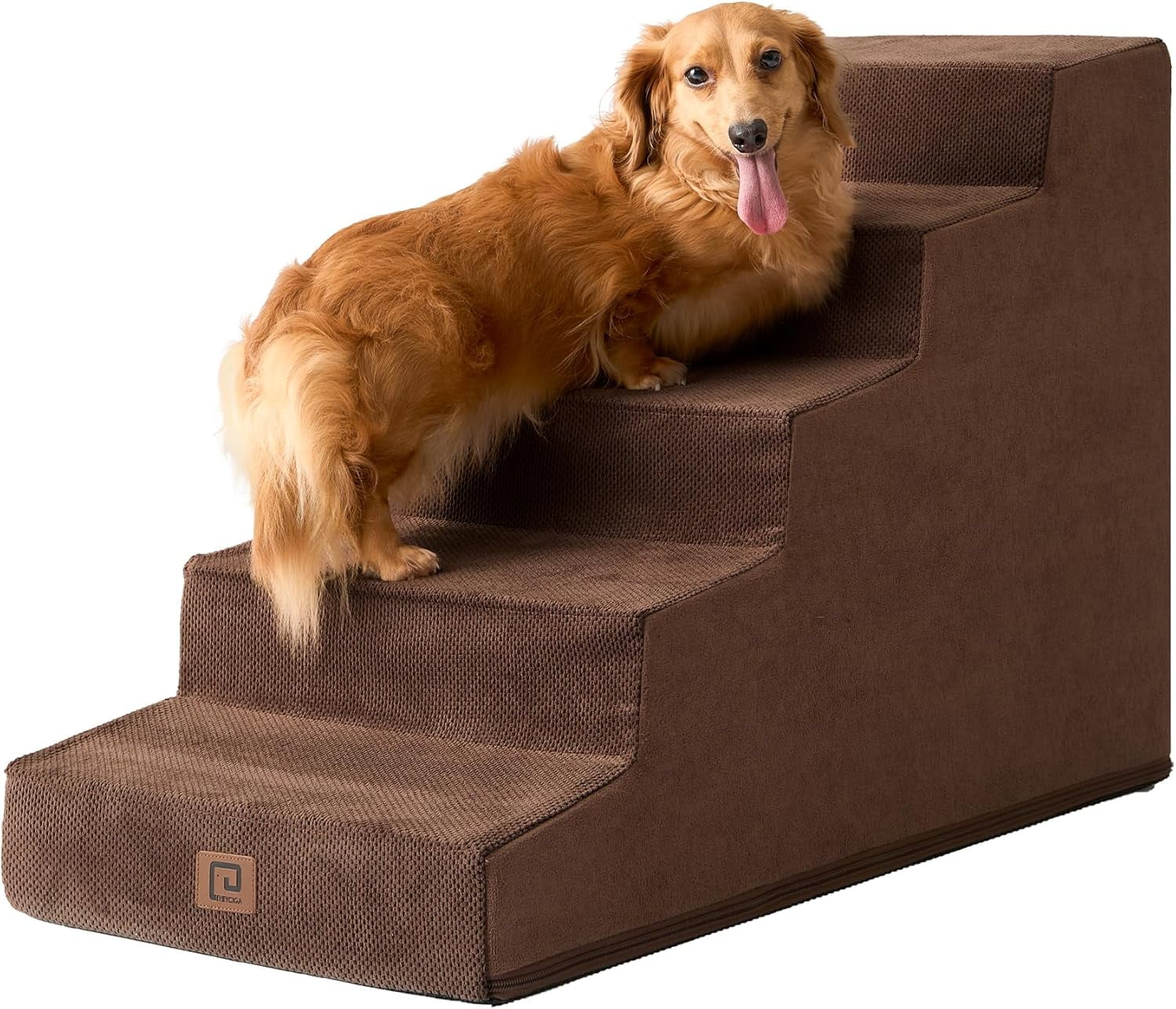 Dog Stairs 22.5”H, 5-Step Slope Dog Stairs for High Beds, Pet Steps ...