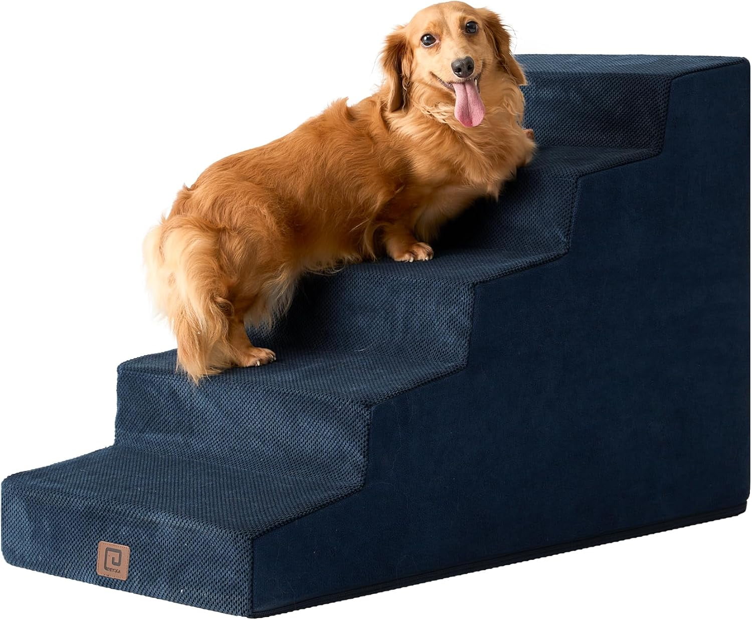 Dog Stairs 22.5”H, 5-Step Slope Dog Stairs for High Beds, Pet Steps ...