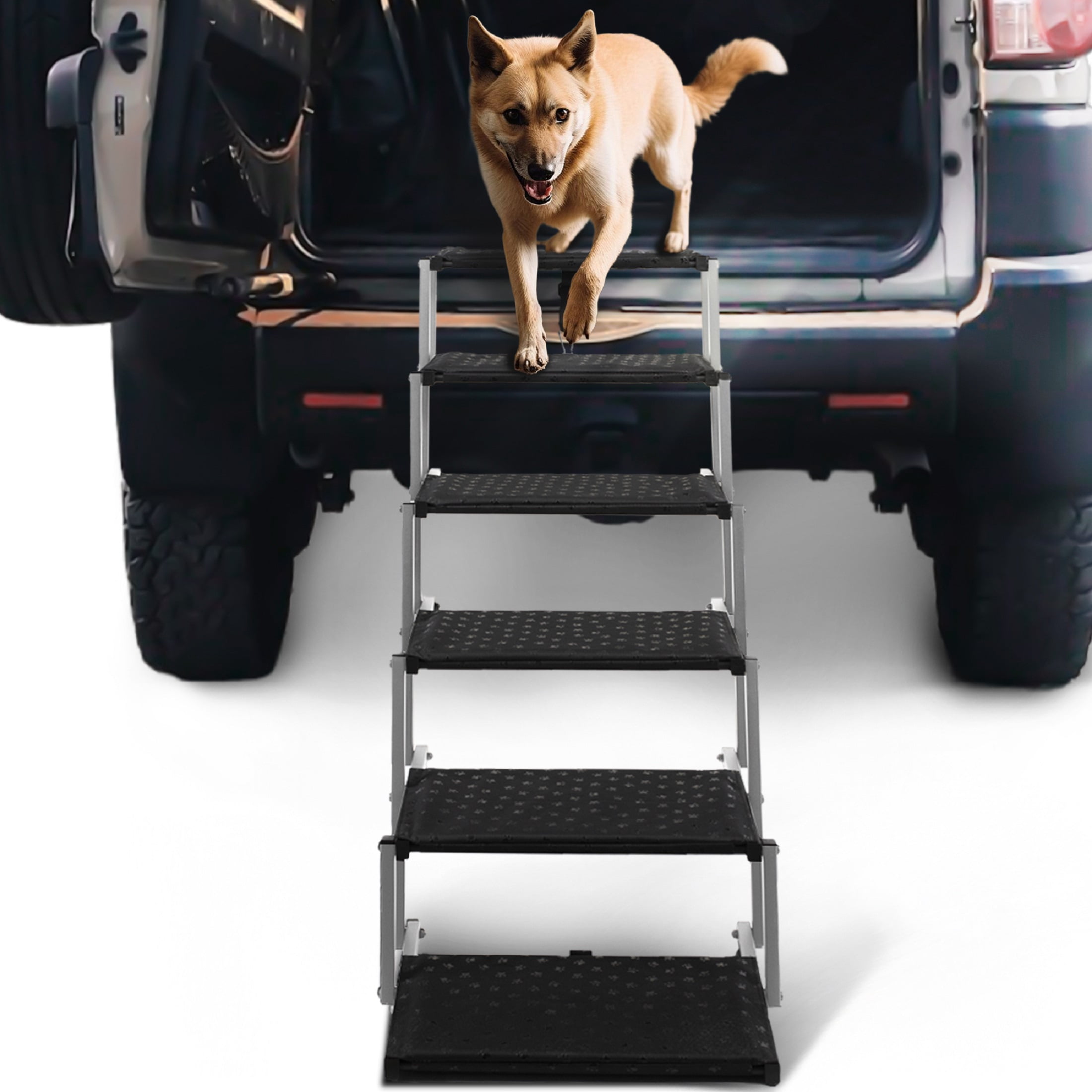 Dog Stairs for Car - Foldable Dog Ramps for Large Dogs with Non Slip ...