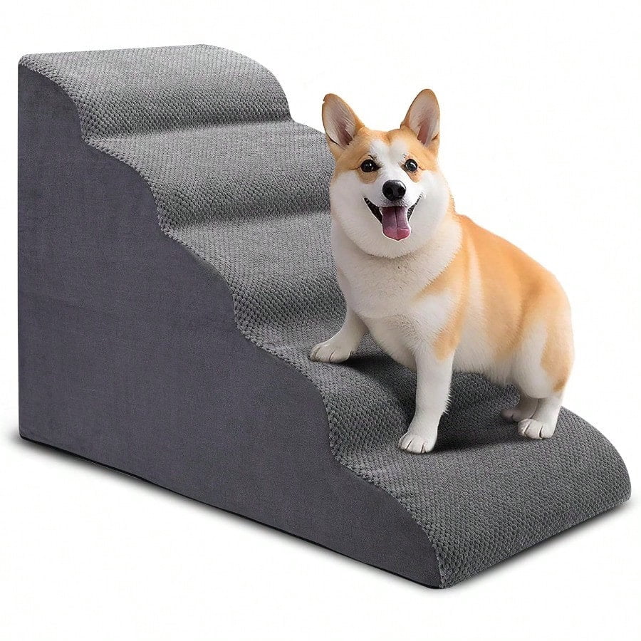 Dog Stairs For Bed 5 Tier Dog Steps For Couch And High Bed NonSlip Pet ...