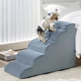 Dog Stairs for High Beds, 5-Steps Dog Steps for High Bed, Pet Stairs ...