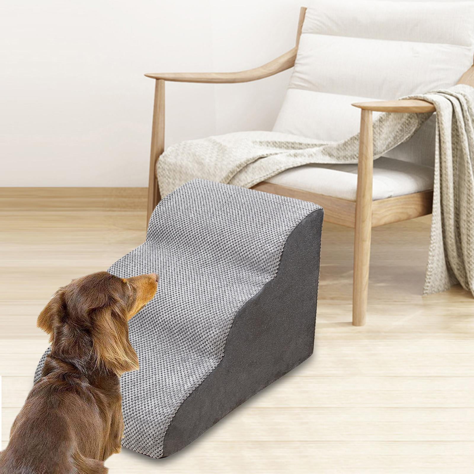 Dog Stairs Ladder, Pet Climbing Ladder Washable Cover Dogs Bed Stair ...