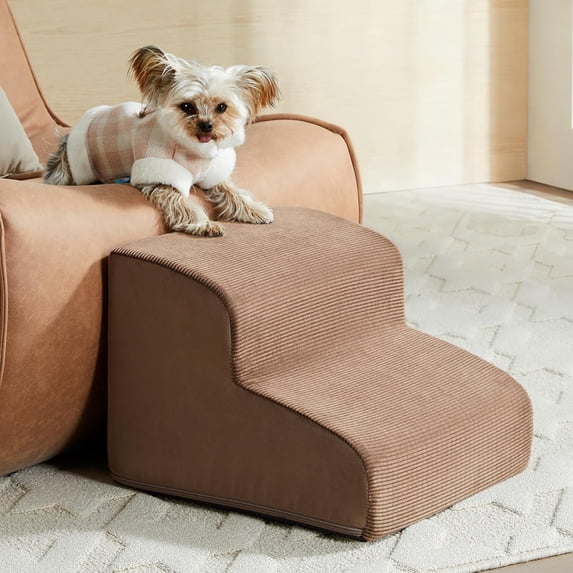 Dog Stairs for Small Dogs, 2-Steps Dog Ramp for Couch, Pet Stairs with ...