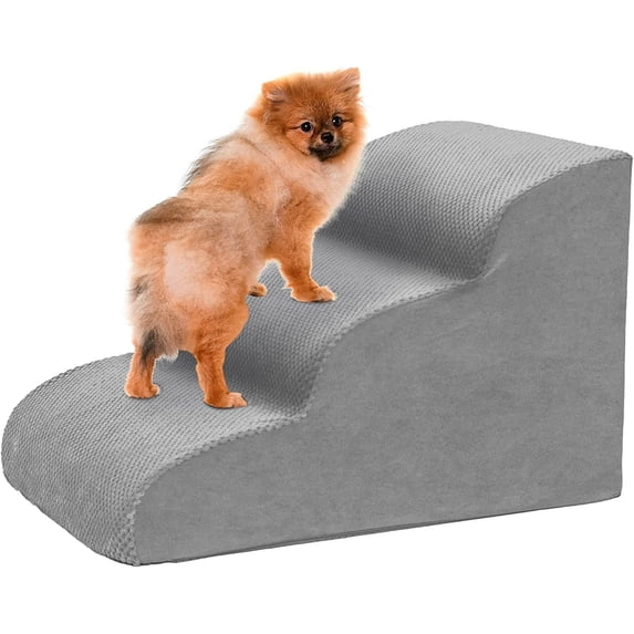 Huaxiang Dog Stairs for Small Dogs, 3 Tiers Foam Pet Steps, Soft Ramp ...