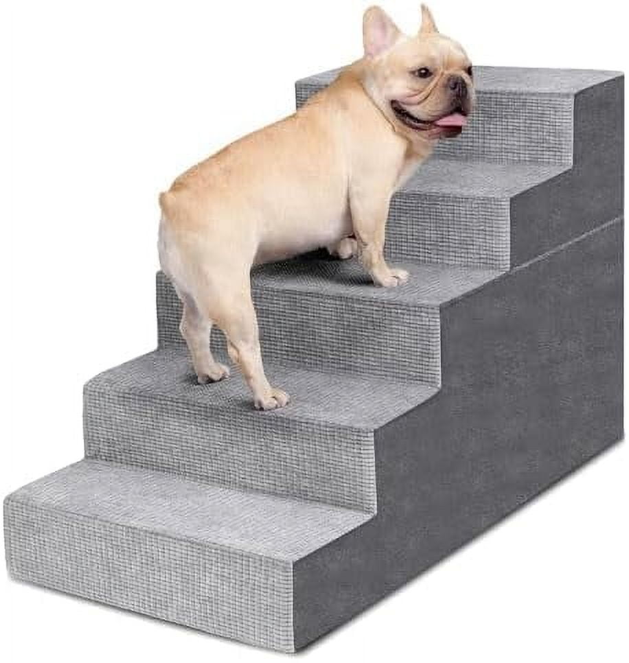 Dog Stairs for Small Dogs,5-Step Dog Steps for High Bed and Couch, High ...