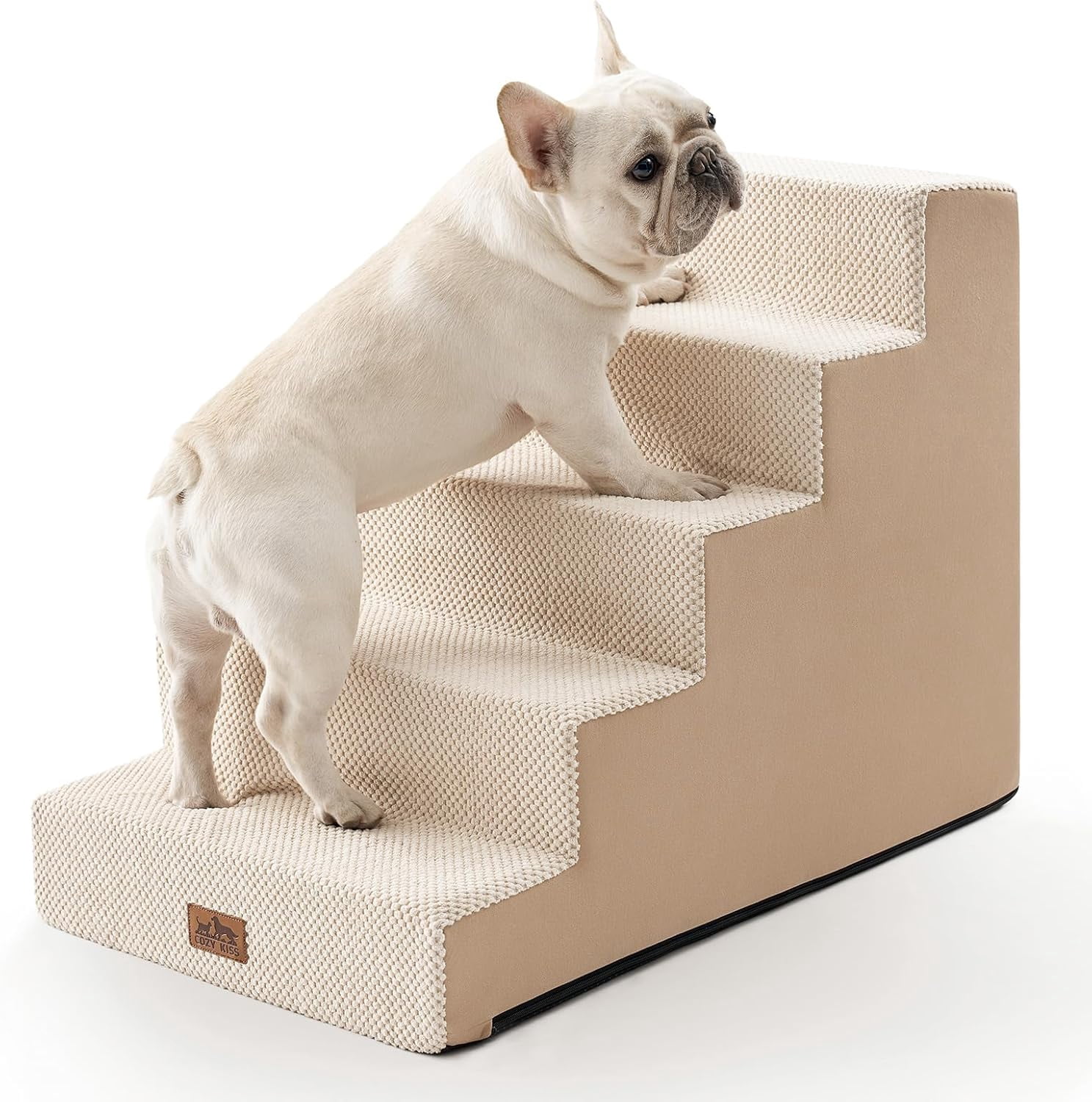 Dog Stairs for Small Dogs, 5 Tier Wider Pet Stairs for High Beds, 23.6 ...