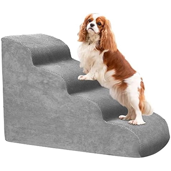 Dog Stairs for Small Dogs, High Density Foam Dog Steps, Extra Wide Non ...